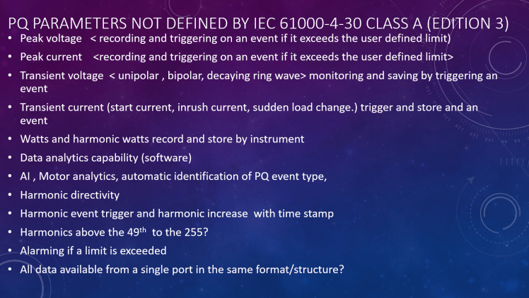 Examples of Capabilities of Class A PQ Instruments vs Dranetz ...