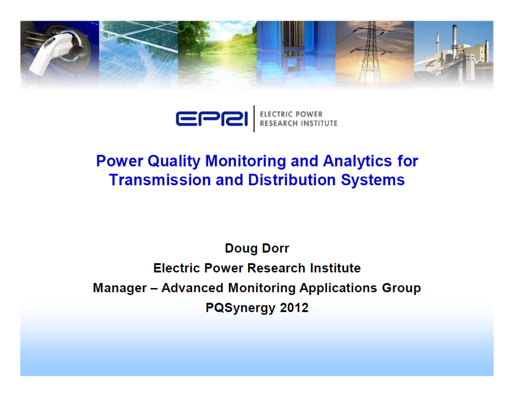 Power Quality Monitoring & Analytics for Transmission & Distribution ...