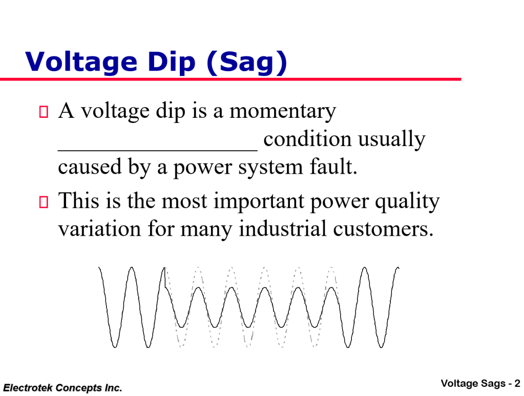 Understanding & Solving Voltage Sag Problems – Power Quality Blog