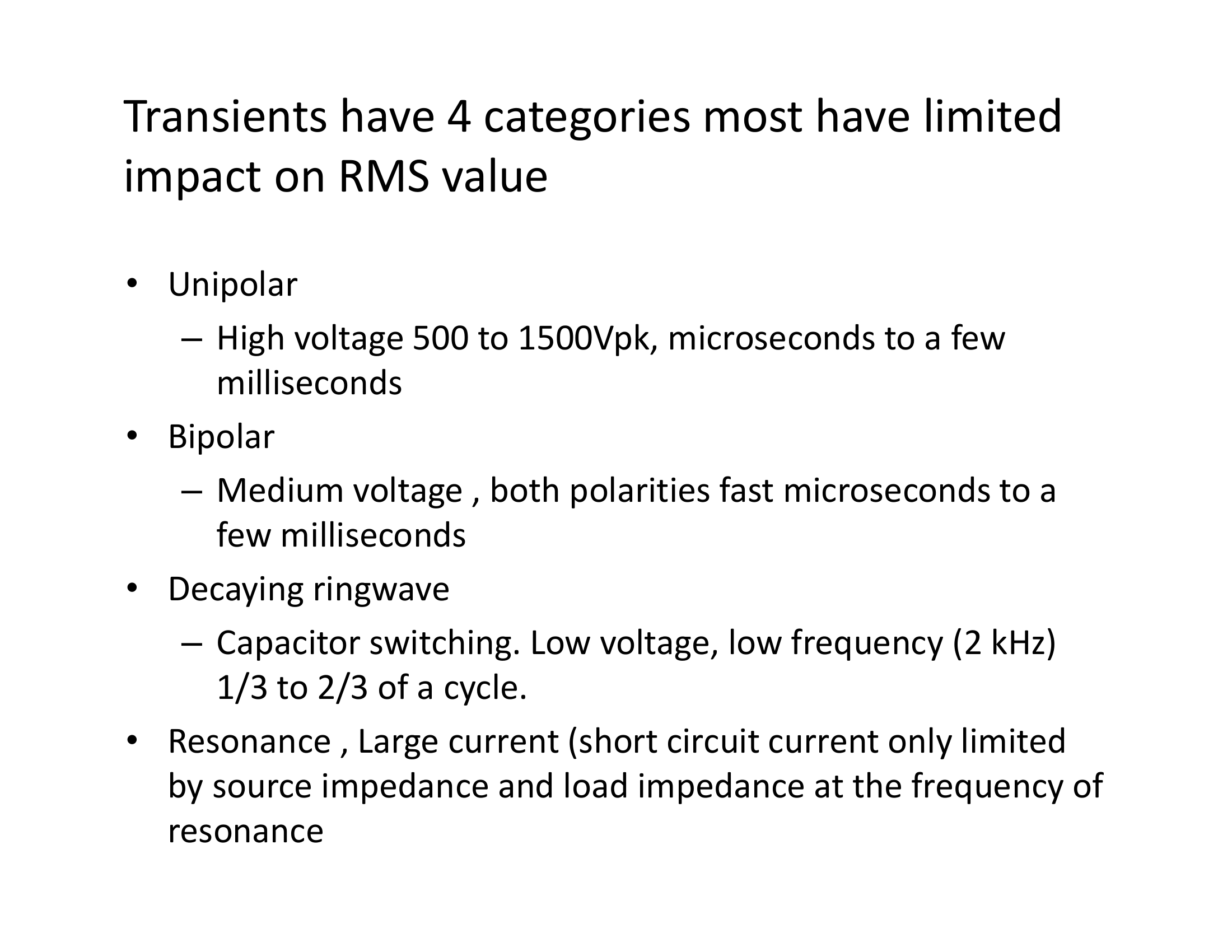Peak Value Capture Capability of PX/HDPQ and Encore Datanode Transient ...