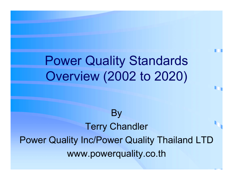 Power Quality Standards Overview (2002 to 2020) – Power Quality Blog
