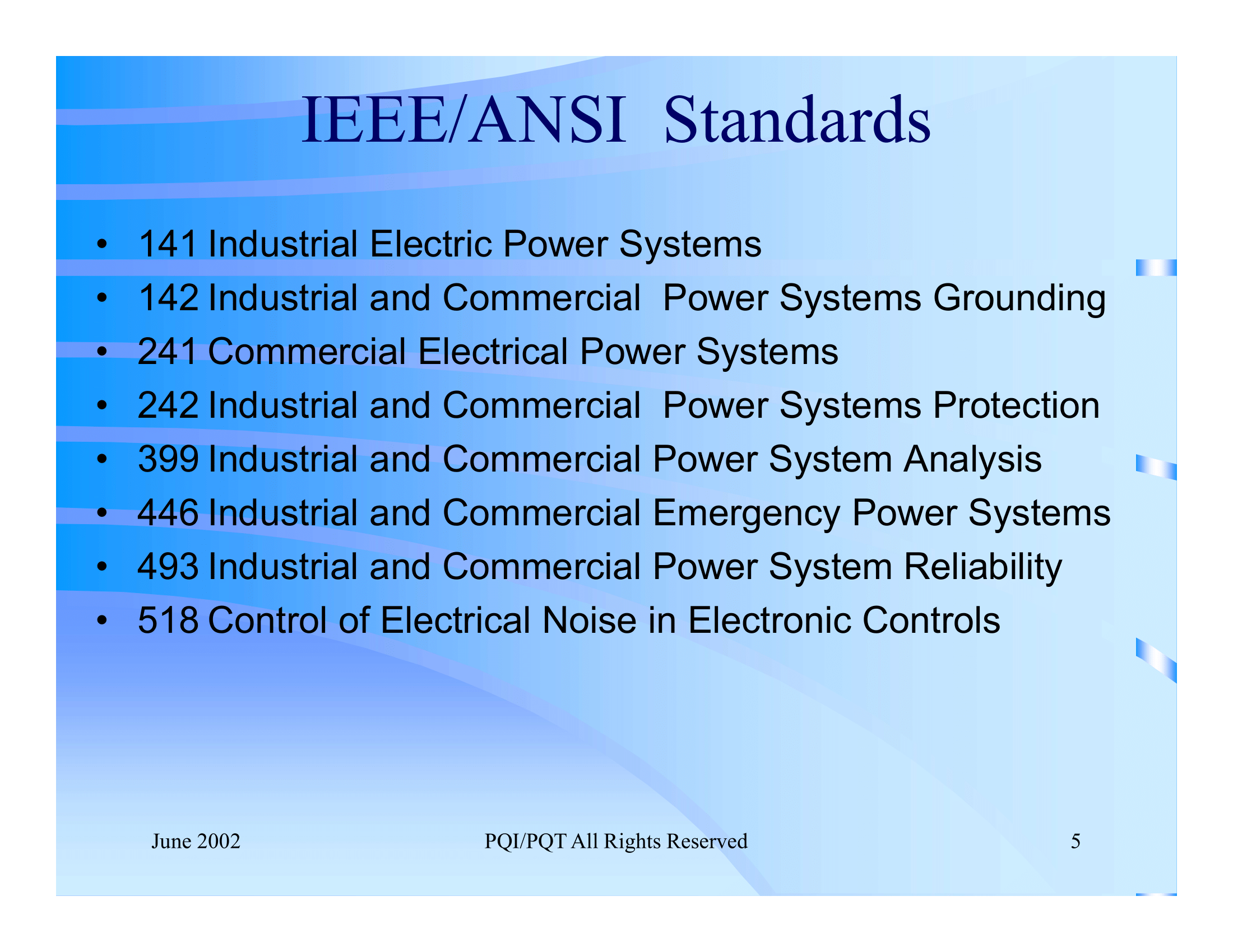 Power Quality Standards Overview (2002 to 2020) – Power Quality Blog