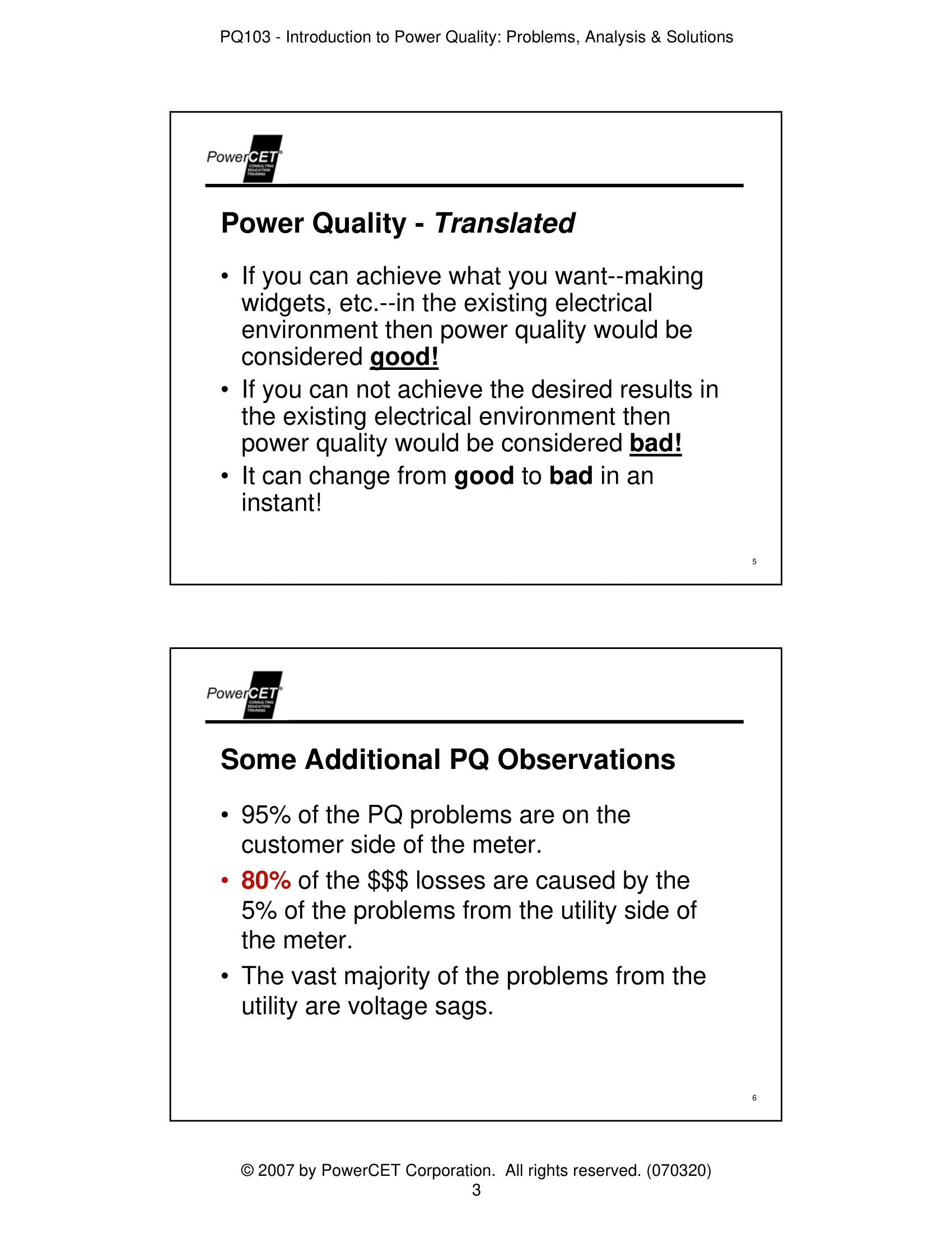 Introduction to Power Quality: Problems, Analysis & Solutions – Power ...