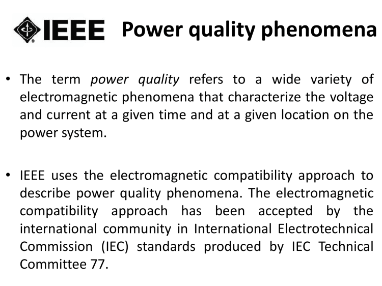 Understanding Power Quality Standards – Power Quality Blog