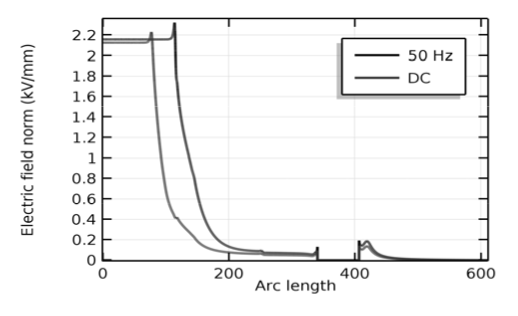 Excitation Type and Results of Simulated Electric Field Distribution in ...