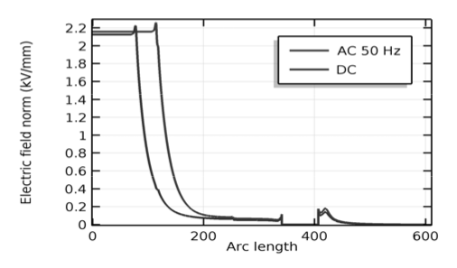 Excitation Type and Results of Simulated Electric Field Distribution in ...